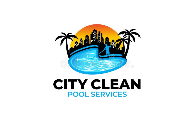 Illustration Vector Graphic of Swimming Pool Cleaning Service Logo ...