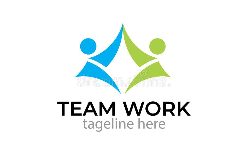 Illustration Vector Graphic of Team Work Concept Logo Design Stock ...