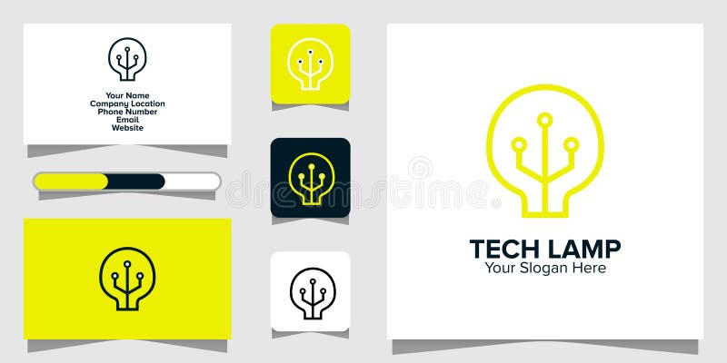 Illustration Vector Graphic of Tech Lamp Logo Stock Vector ...