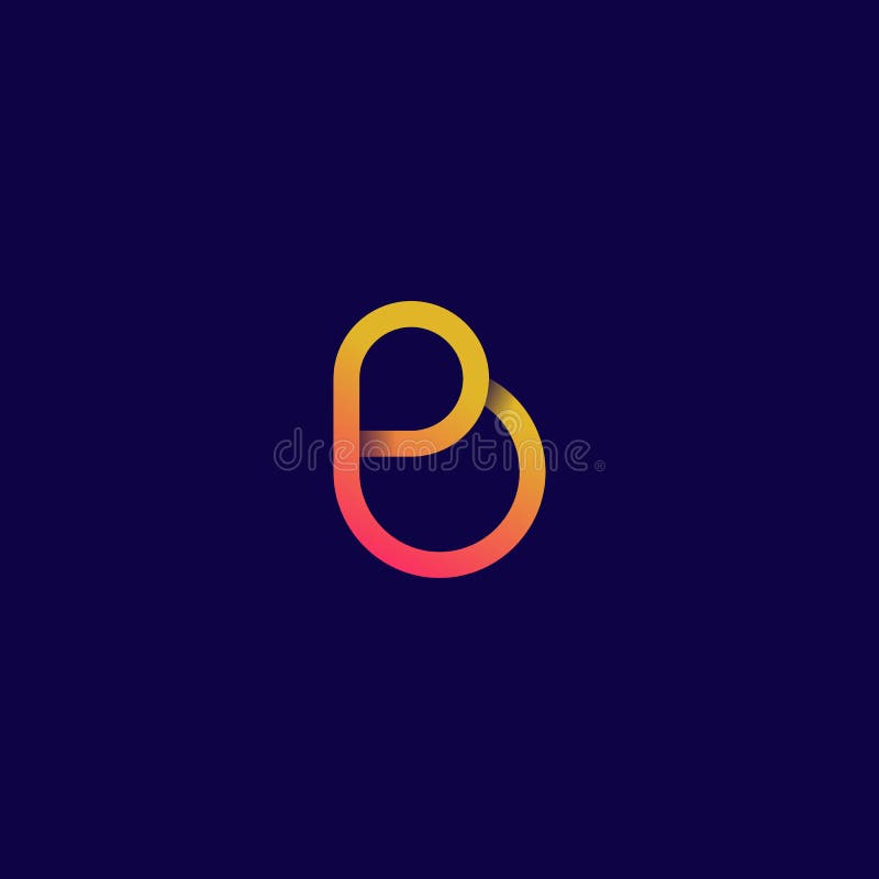 Letter B colorful logo stock illustration. Illustration of vector ...