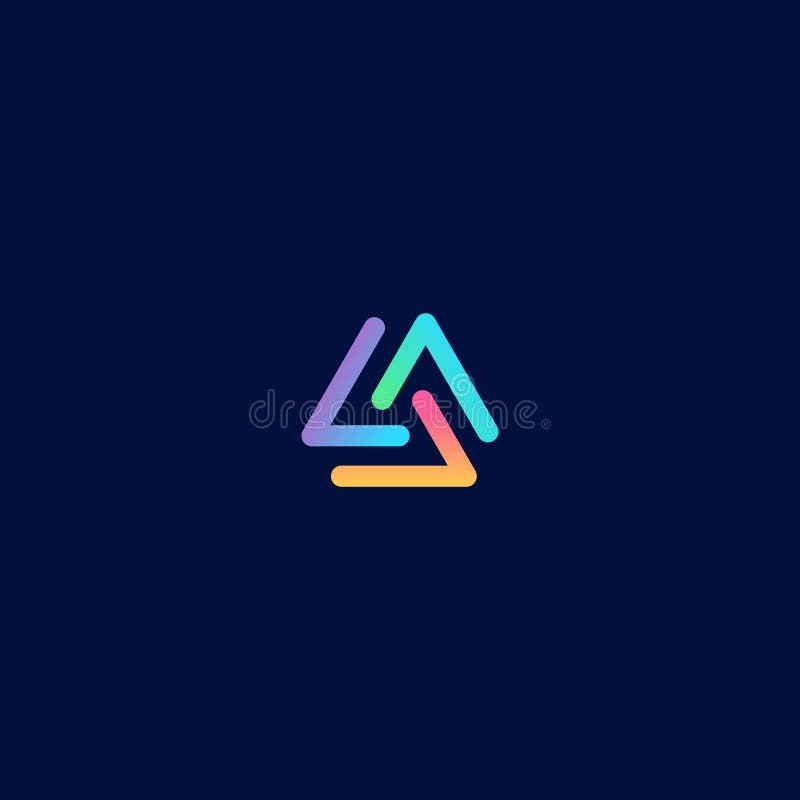 Triangle logo stock vector. Illustration of shape, background - 235339695