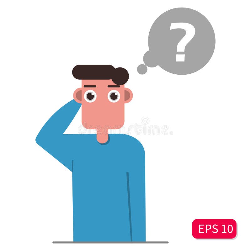 Vector Graphic of Thinking or Solving Problem Stock Vector ...