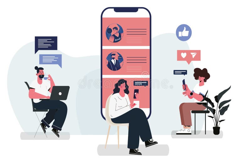 Three People Doing Video Conference Together Using Laptops with Their ...