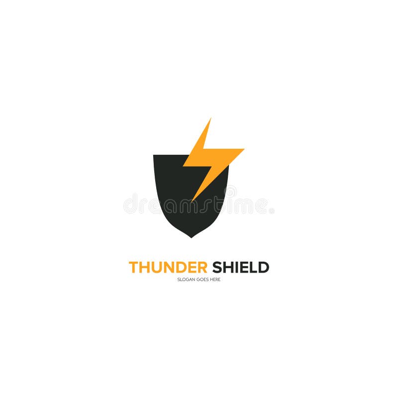 Thunder shield logo stock vector. Illustration of modern - 100853130