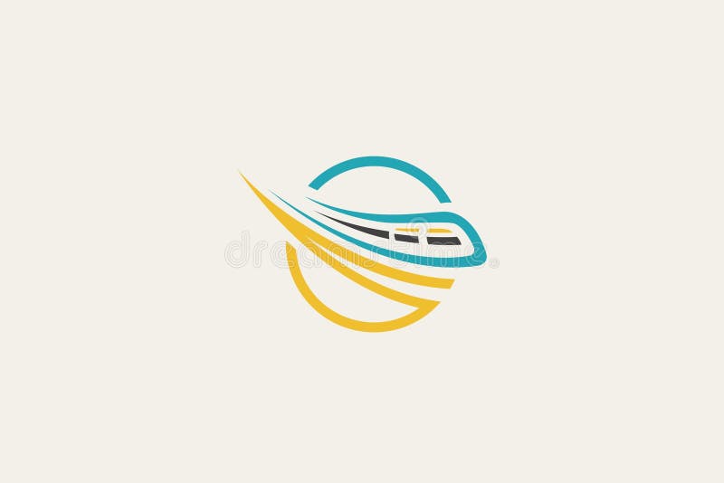 Train Move Fast in Circle Logo Stock Vector - Illustration of business ...