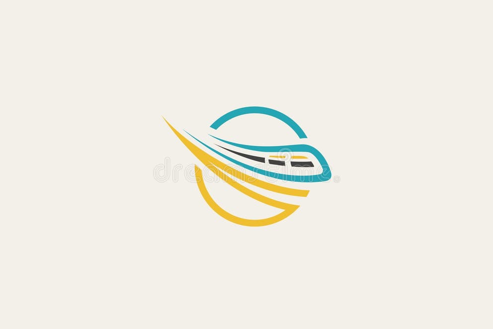 Train Move Fast in Circle Logo Stock Vector - Illustration of business ...