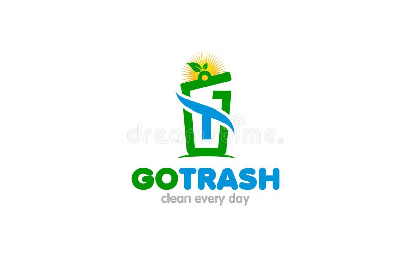 Illustration Vector Graphic of a Volunteer Picking Up Trash Logo Design ...