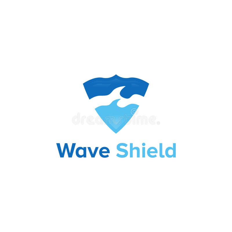 Illustration Vector Graphic of Wave Shield Logo Stock Vector ...