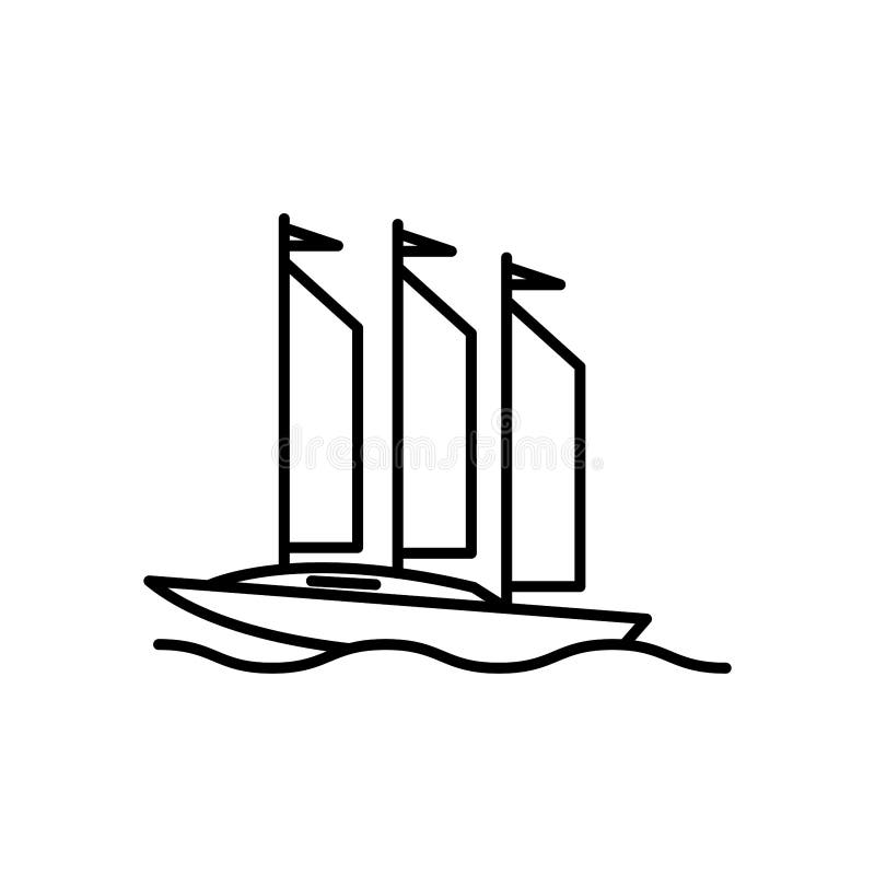 Wind Ship Icon Design Template Trendy Stock Vector - Illustration of ...