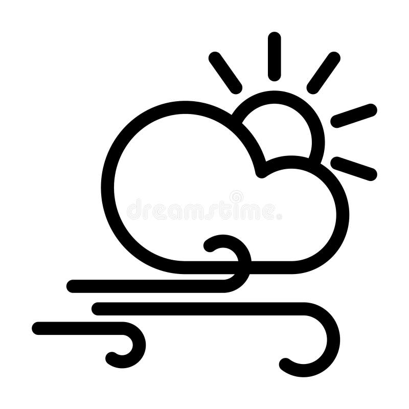 Illustration Vector Graphic of Windy Icon Stock Vector - Illustration ...