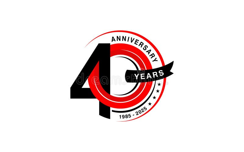 Illustration Vector Graphic of 40 Years Anniversary Logo Design ...