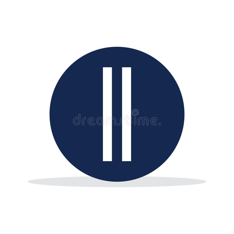 Illustration Vector Grapich of White Pause Simple Icon Stock ...