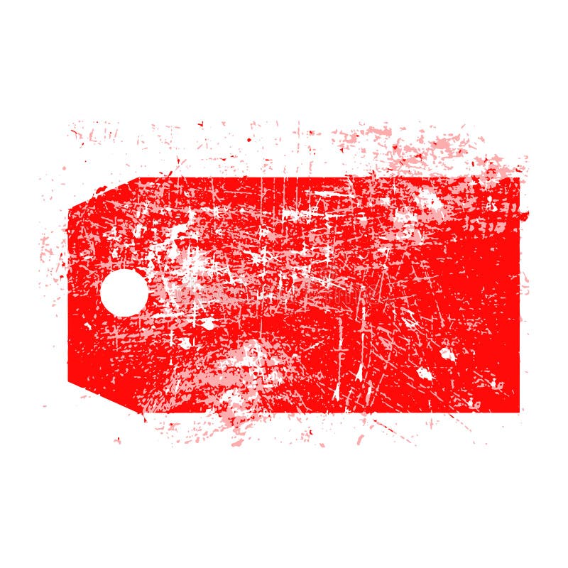 Illustration Vector Grunge Stamp of Empty Red Price Tag. Stock Vector ...