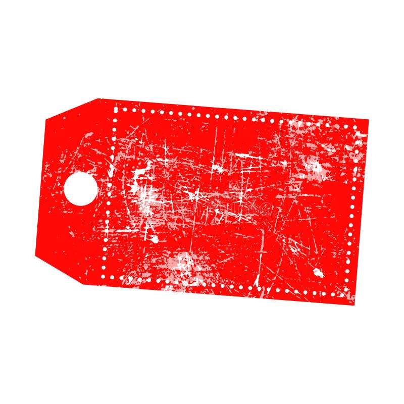 Illustration Vector Grunge Stamp of Empty Red Price Tag with Mar Stock ...