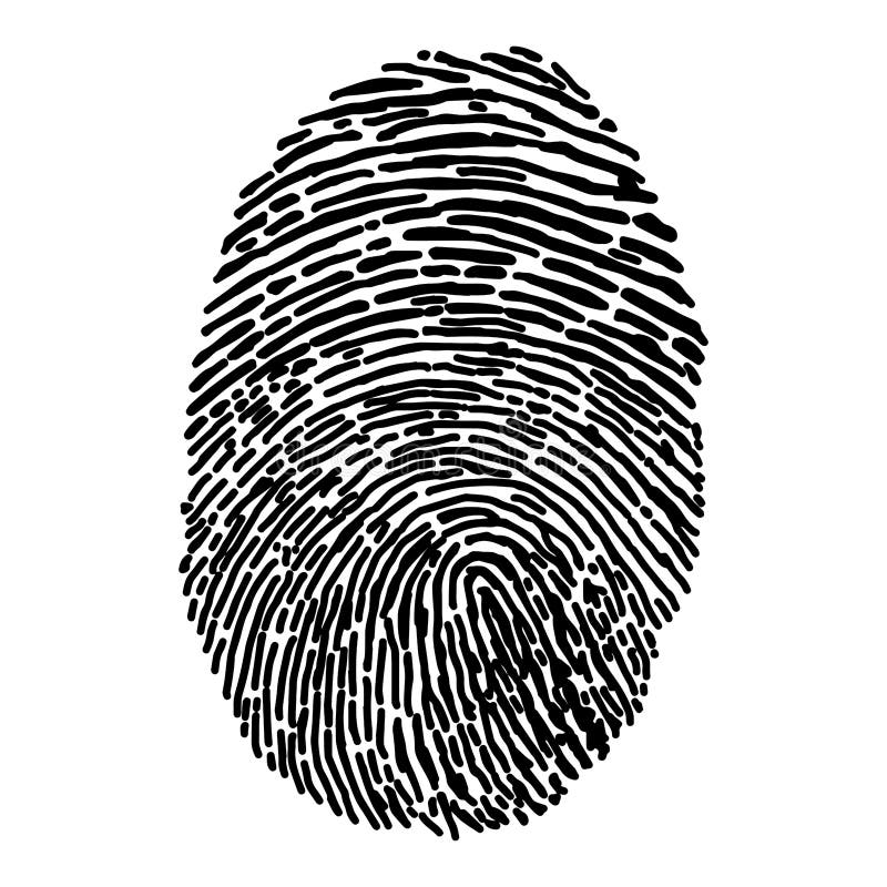 Illustration Vector Hand Draw Doodles of Black Fingerpr Stock Vector ...