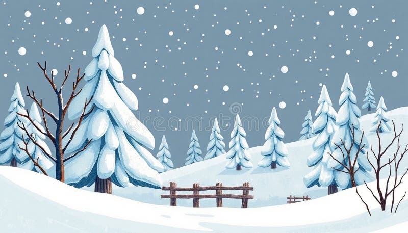 Illustration Vector Hand Drawn 3d Winter Art Stock Photo - Image of ...