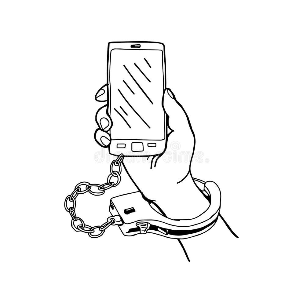 Illustration Hand Holding Phone Stock Illustrations 34 642