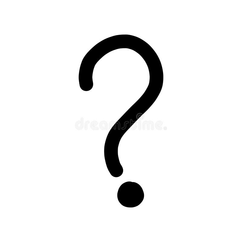 Illustration Vector of Hand Drawn Question Mark. Stock Vector ...