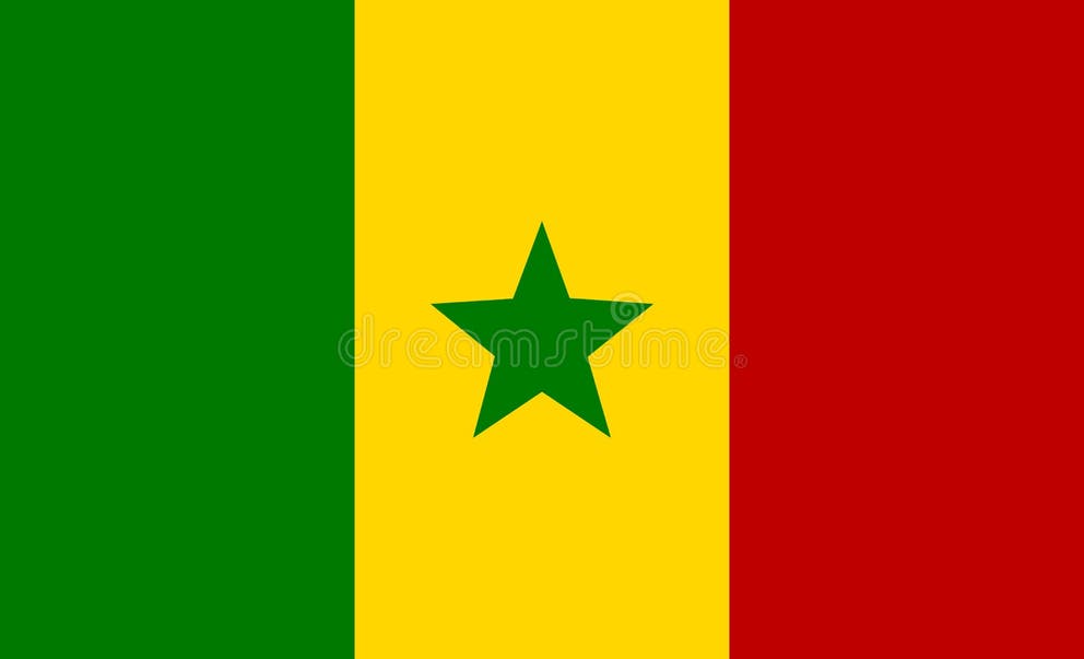 Vector and Image National Flag of Senegal. Stock Vector - Illustration ...