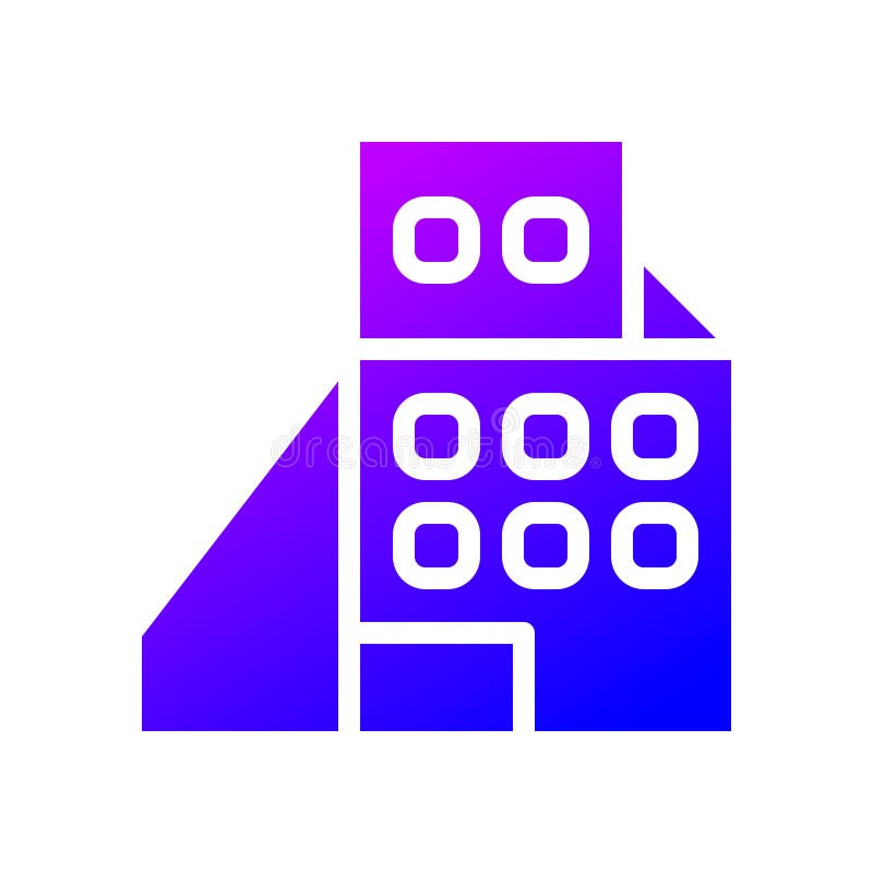 Illustration Vector and Logo Building Solid Gradient Style Icon Perfect ...
