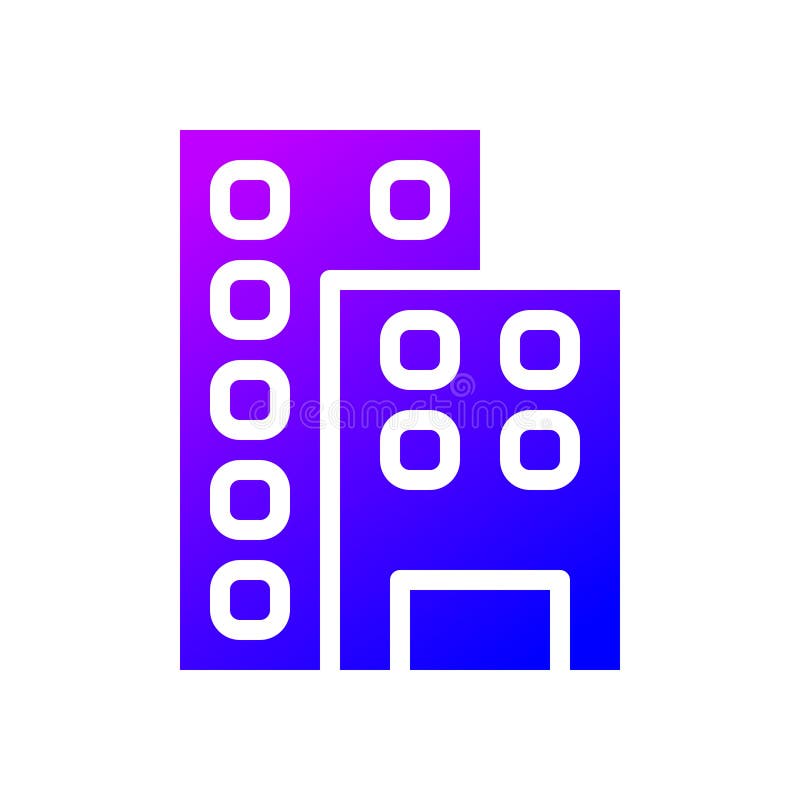 Illustration Vector and Logo Building Solid Gradient Style Icon Perfect ...