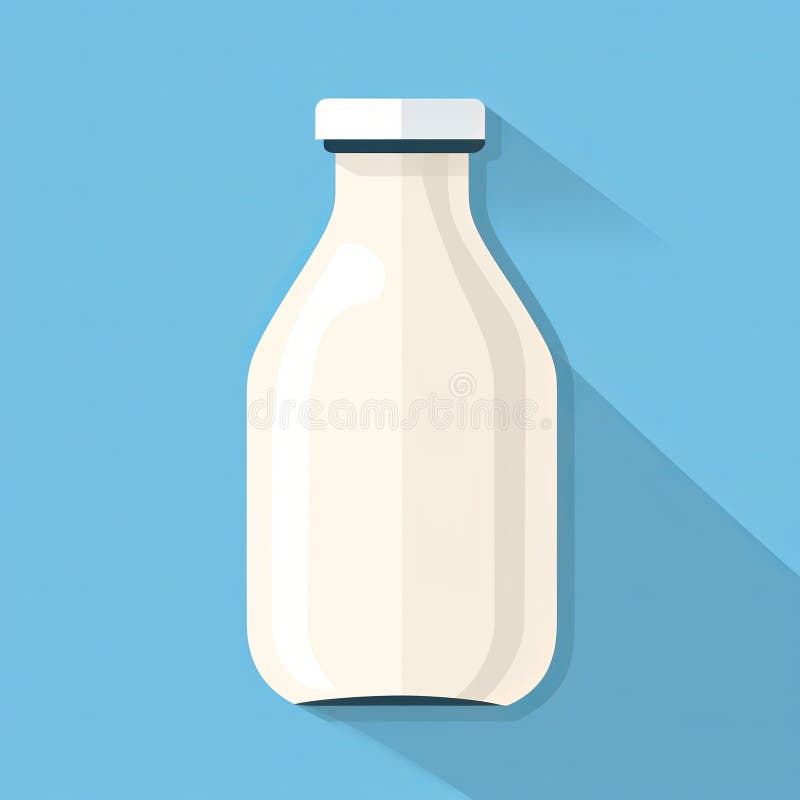 Illustration of Vector Milk Icon Flat Illustration of Milk Isolated, Generative Ai Stock ...