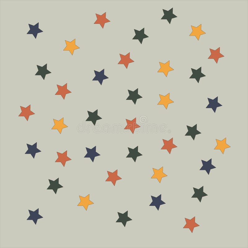 Illustration Vector of Stars with Earth Tone Colors Stock Vector ...