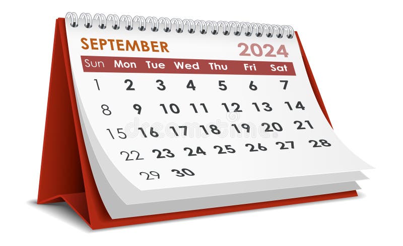 Illustration Vector of September 2024 Calendar Stock Vector ...