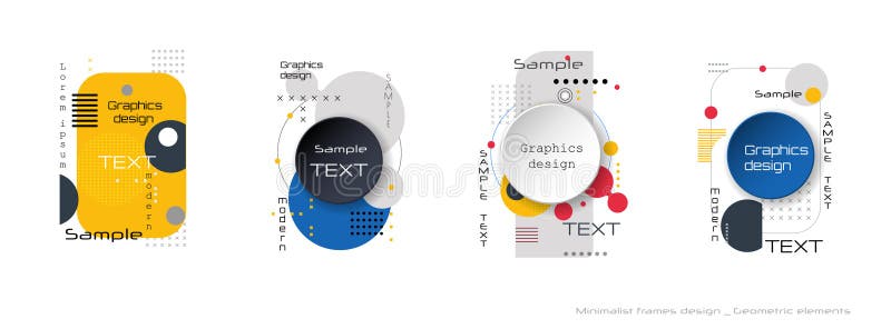 Set of Poster. Minimal Modern Graphic Design with Abstract Geometric ...
