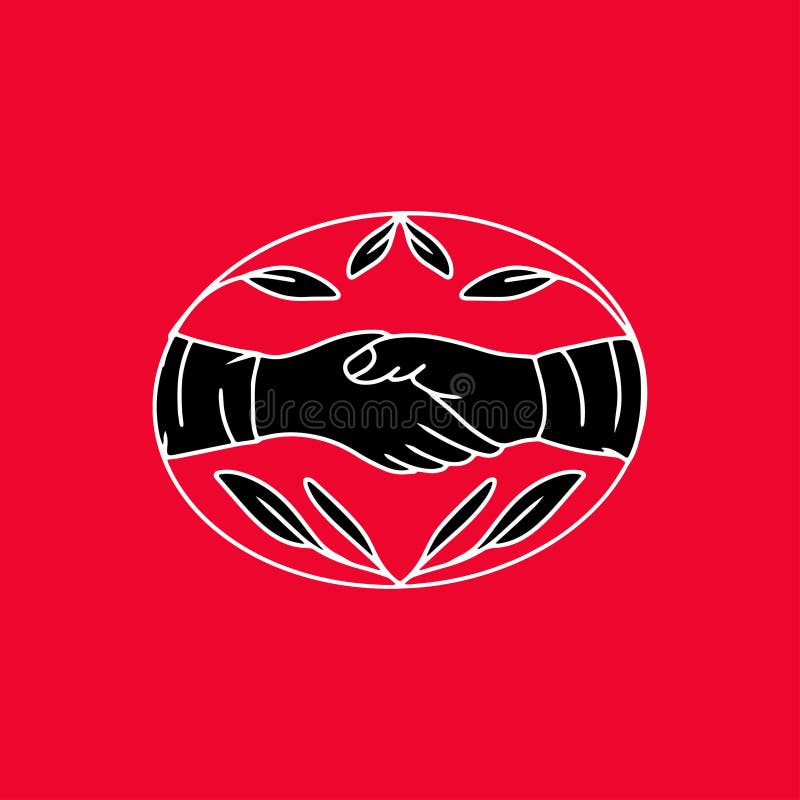 Illustration Vector Shake Hand Leaf Isolated Red Stock Vector ...