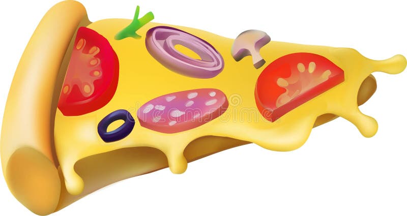 Illustration Vector Slice Pizza Realistic Game Design Objects Stock ...