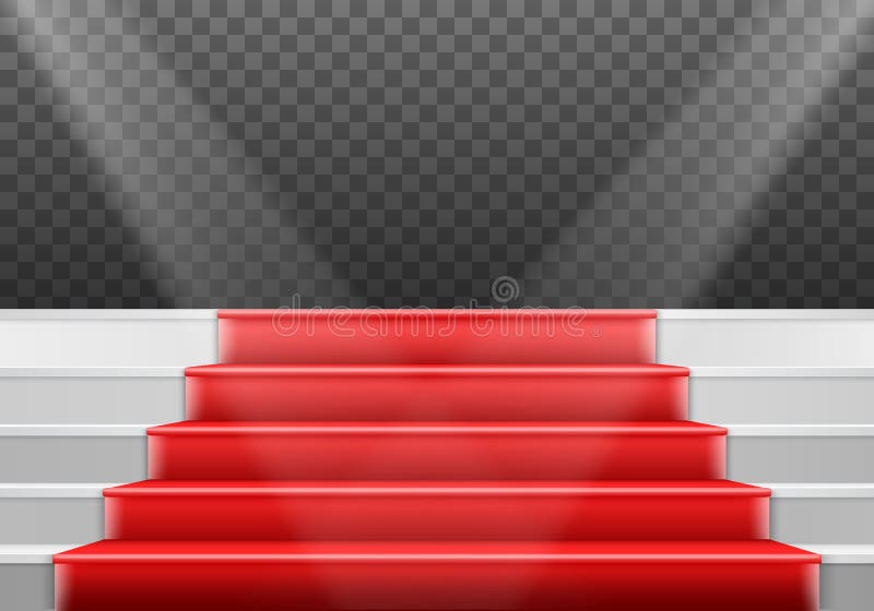 Vector Stairs Template. 3D Realistic Vector Winner Stage Stairs with ...