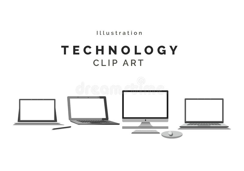 Illustration Vector Technology Clip Art Stock Vector - Illustration of ...