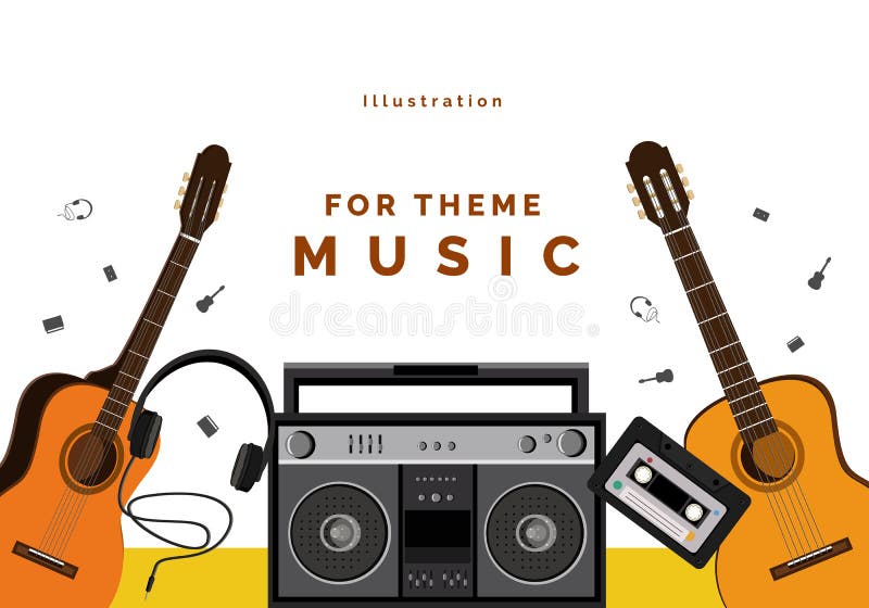 Classical Musical Instruments Full Set of Vector Illustration Stock ...