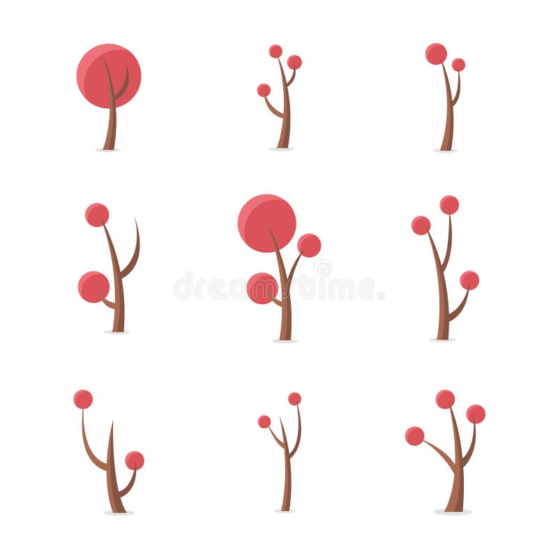 Illustration Vector of Tree Style Set Stock Vector - Illustration of ...