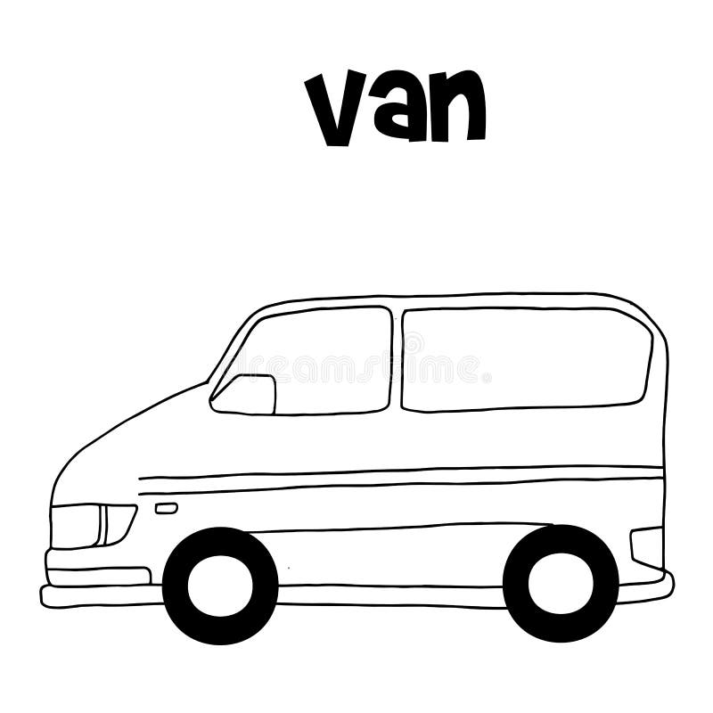Illustration Vector of Van Car Stock Vector - Illustration of ...