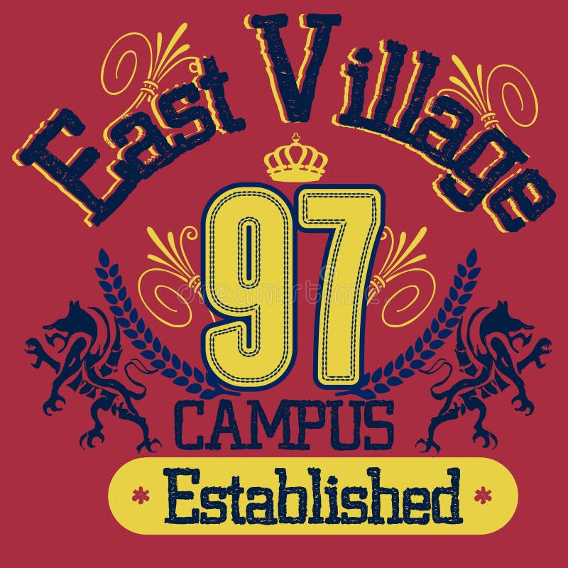 Illustration Vector Varsity Fashion Design with Numbers and Background ...