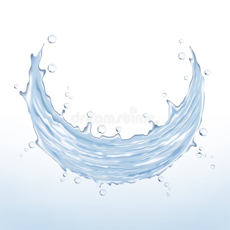 Illustration Vector Water Splash and Wave on Color Background Stock ...
