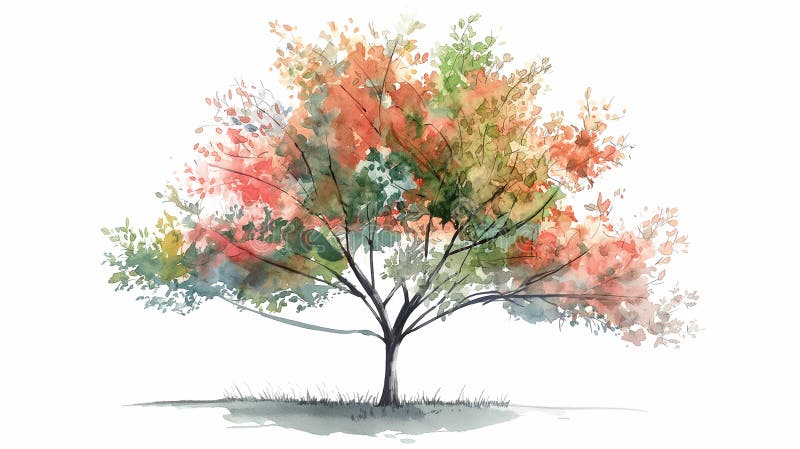 Watercolor Tree View Drawing Stock Illustrations – 10,036 Watercolor ...