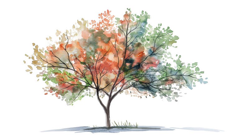 Watercolor Tree View Drawing Stock Illustrations – 10,036 Watercolor ...