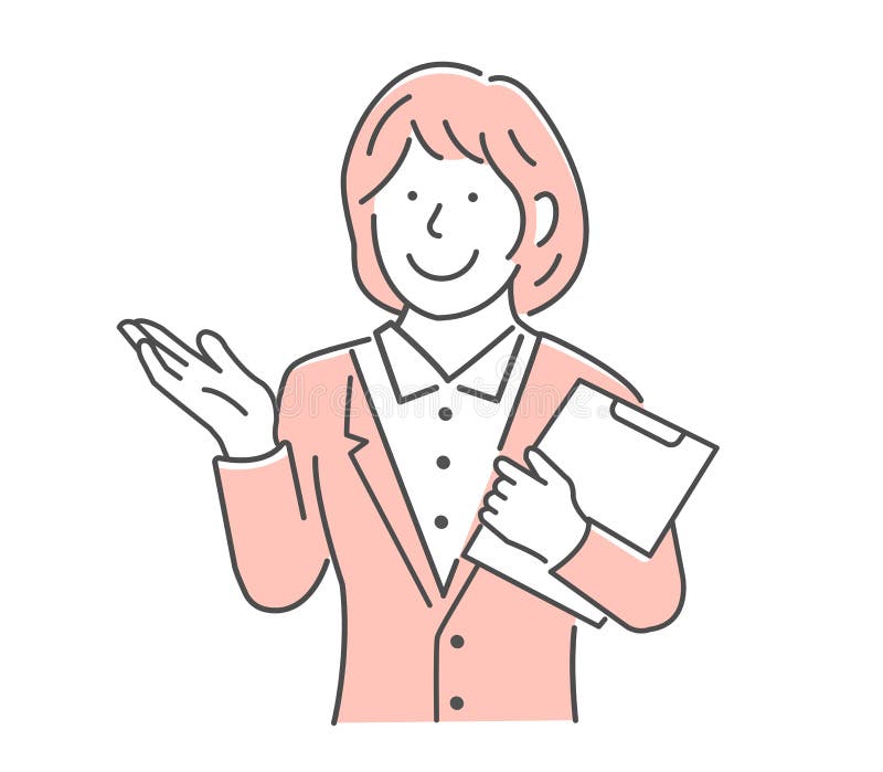 Illustration Vectorielle D'une Jeune Vendeuse Illustration de Vecteur ...