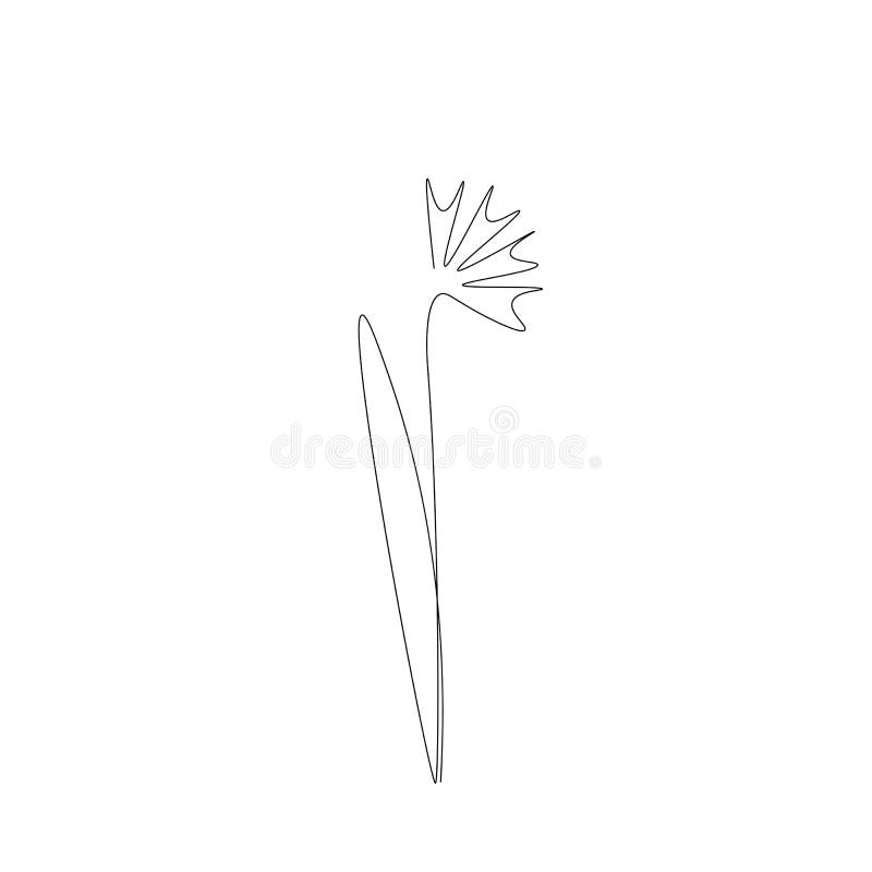 Illustration Vectorielle De Dessin De Ligne De Fleur Illustration de ...