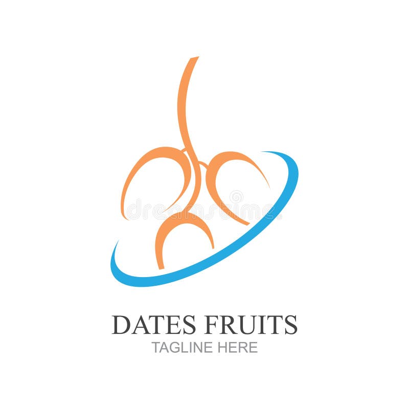 Illustration Vectorielle Des Dattes Fruits Logo Design Illustration de ...