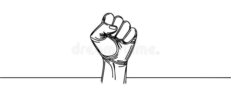 Illustration Vectorielle. Dessin D'un Poing Humain. Illustration de ...