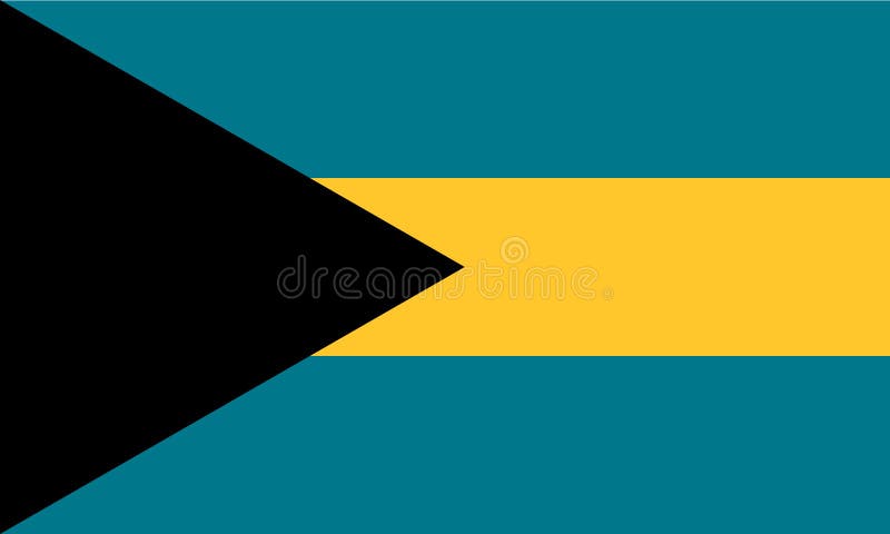 Illustration Vectorielle Du Drapeau Bahamas. Vecteur Indicateur Bahamas ...