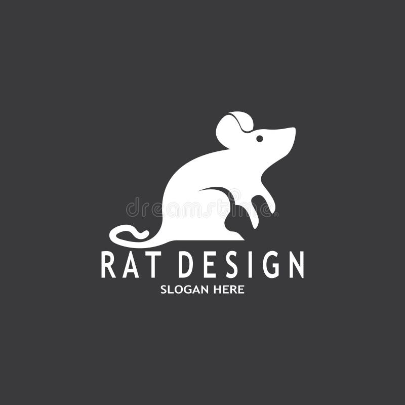 Illustration Vectorielle Du Logo De Silhouette Noire De Rat ...