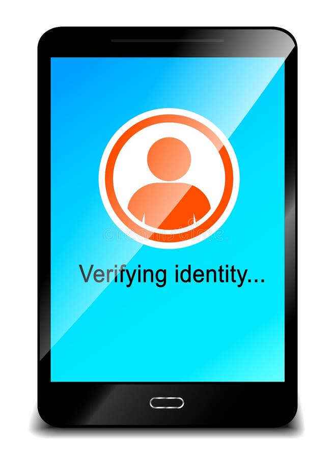 Verifying Identity on Mobile Phone Stock Vector - Illustration of ...