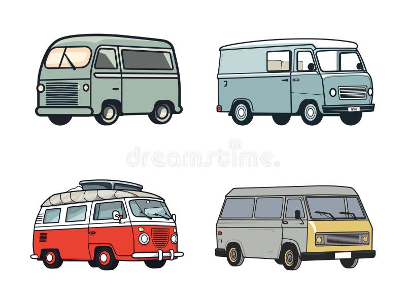 Illustration of Versatile Van in Urban Adventure Stock Vector ...