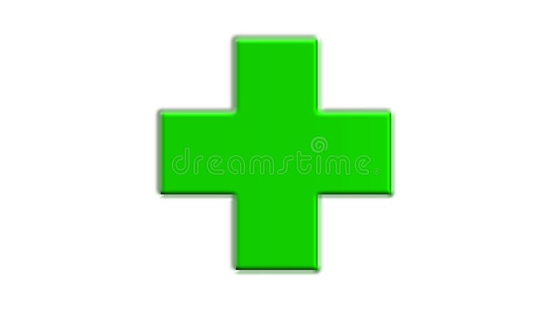 Illustration Verte De La Croix 3d, D'isolement Illustration Stock ...