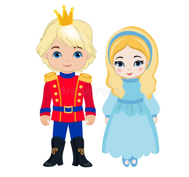 Illustration of Very Cute Prince and Princess. Stock Illustration ...